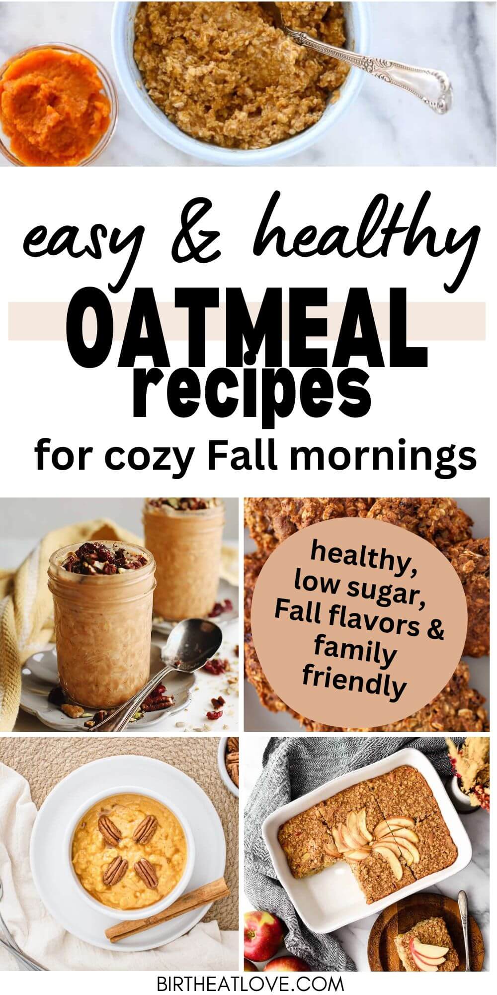 19 Fall Oatmeal Recipes for Healthy Breakfast - Birth Eat Love