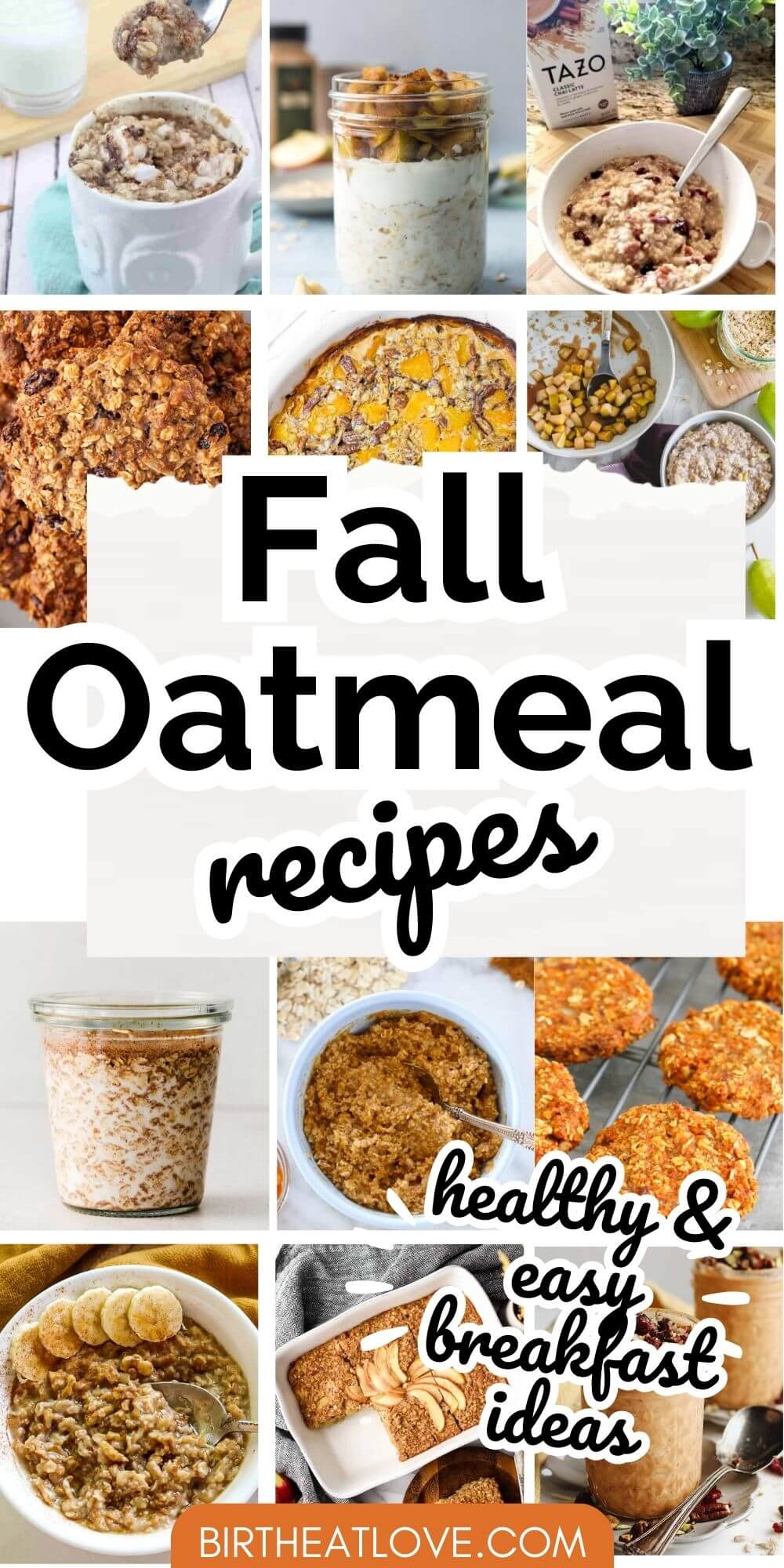 19 Fall Oatmeal Recipes for Healthy Breakfast - Birth Eat Love