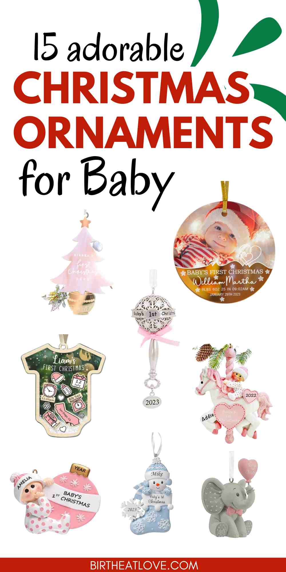 15 Personalized Baby's First Christmas Ornaments for 2023 - Birth Eat Love